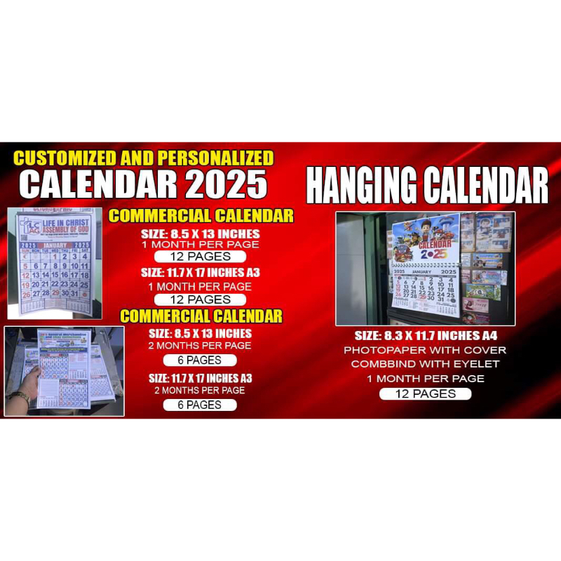 personalized calendar 2025 hanging calendar | Shopee Philippines