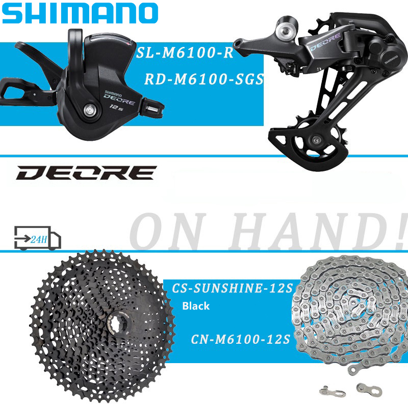 SHIMANO DEORE M6100 12 Speed Groupset MTB M6100 shift lever Rear Derailleur Sunshine Cassette ...