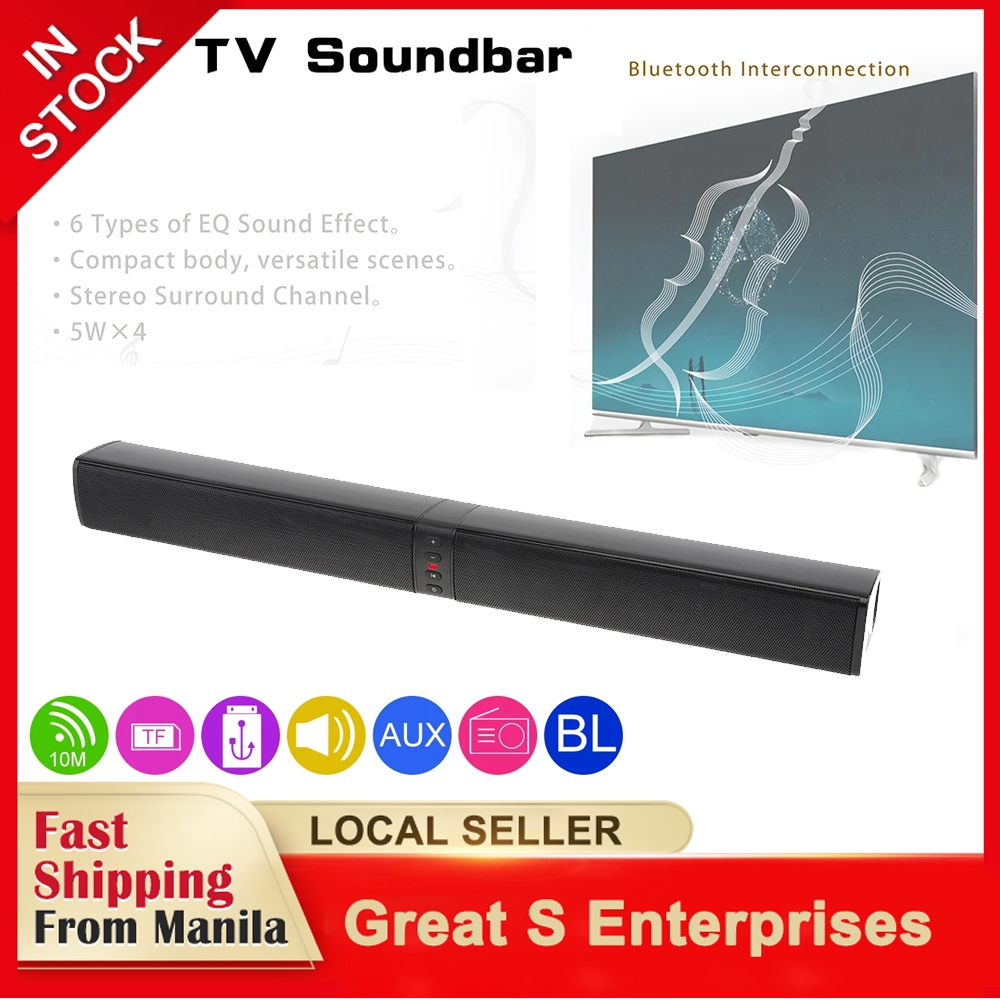 2pcs Soundbar Bluetooth Speaker Home Theatre Surround | Shopee Philippines