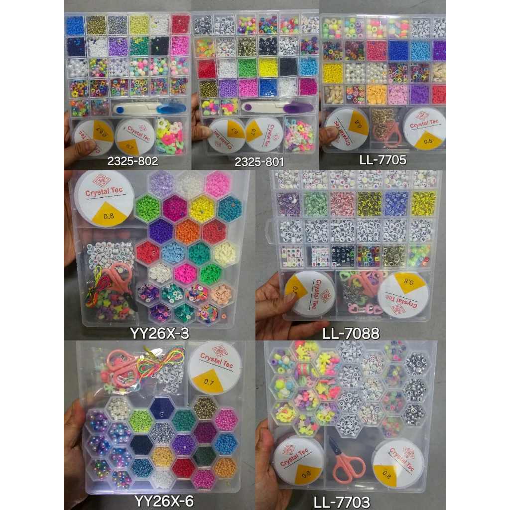 JLT DIY String Beads Hand Craft Necklace Bracelet Making Set | Shopee ...