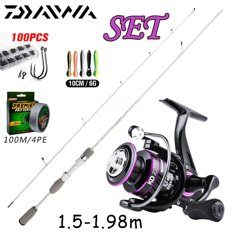 Fishing Rod Set Full Set 1.5-1.98m Ultralight Spinning Rod And Full ...