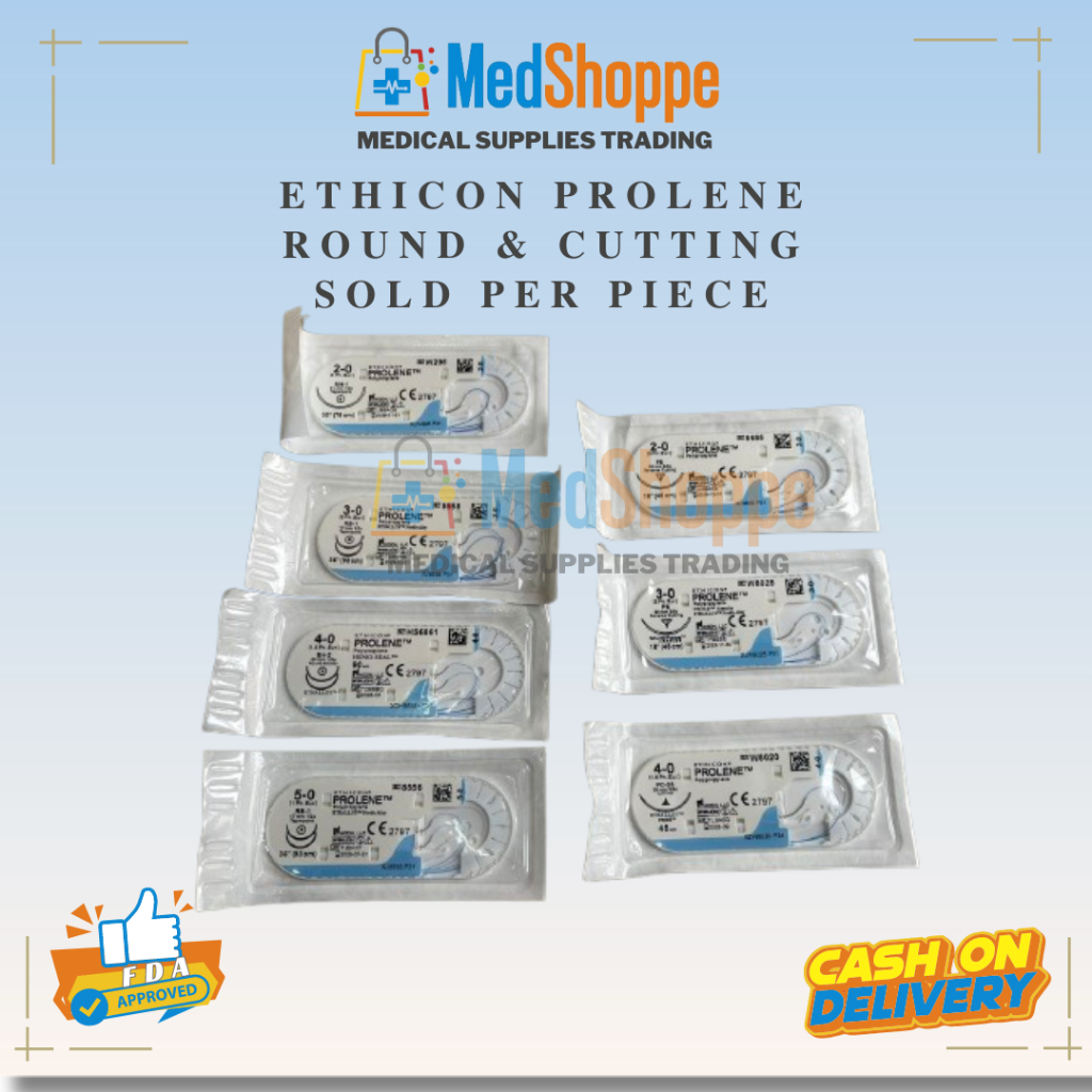 ETHICON PROLENE SUTURE 1,2,3,4 ROUND & CUTTING SOLD PER PIECE | Shopee Philippines