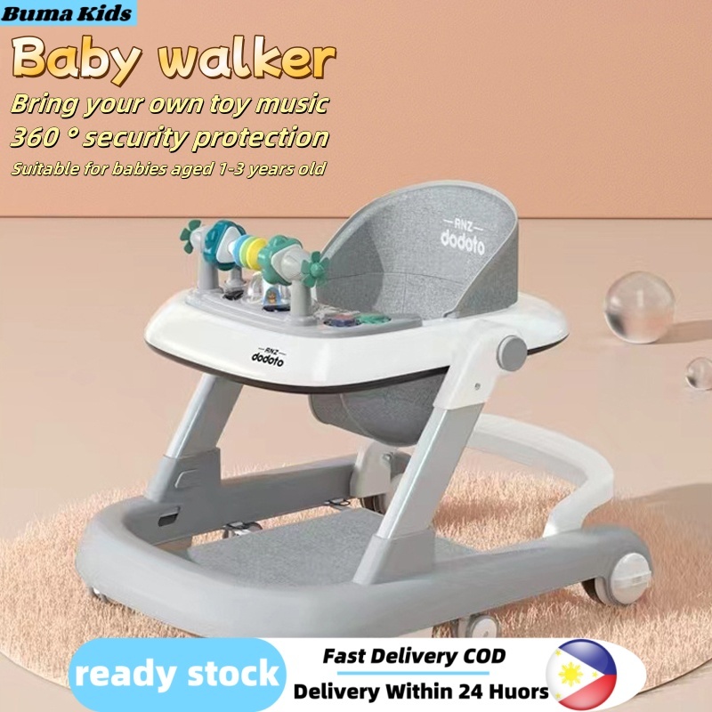 Walker For Baby With Music Foldable Push Walker Baby Girl/Boy Practice ...