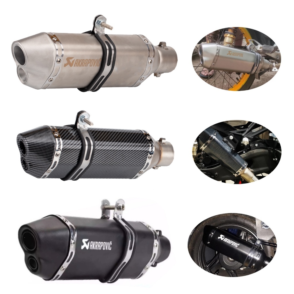 Spot Double-outlet Akrapovic Exhaust Muffler Pipe 38mm-51m Full Exhaust ...