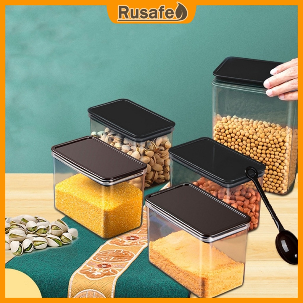 Multi-Purpose Square Plastic Closed Food Storage Box 0.5L/1L ...