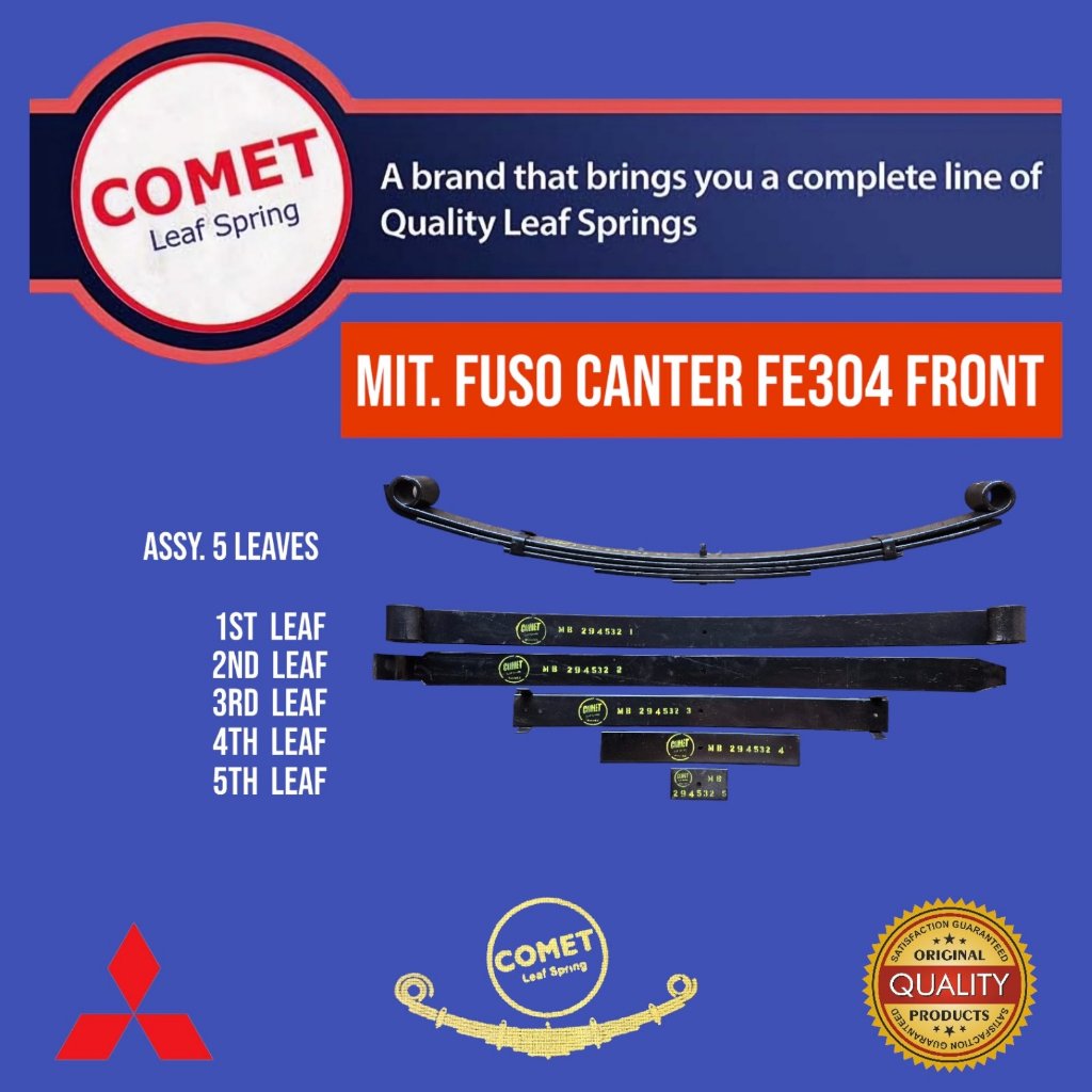 Leaf Spring for Mitsubishi Fuso Canter FE304 Front 5 Leaves Assembly ...