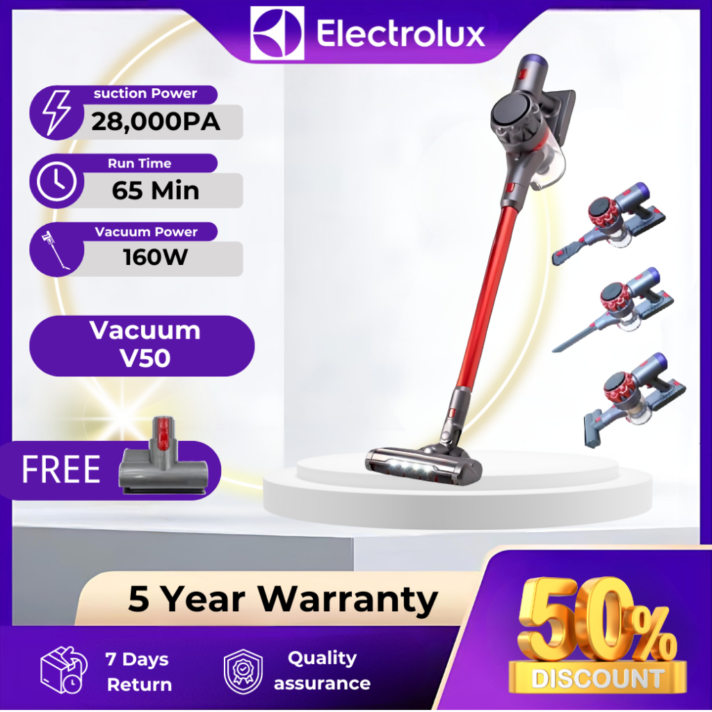 Electrolux HYPER V50 Cordless Stick Vacuum Cleaner Dust Mite Wireless ...