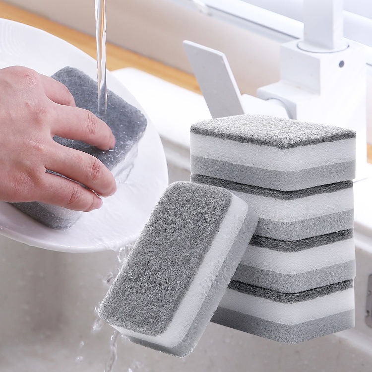 Sponge Dishwashing Sponge Block Magic Sponge Waist Type Dish Washing ...