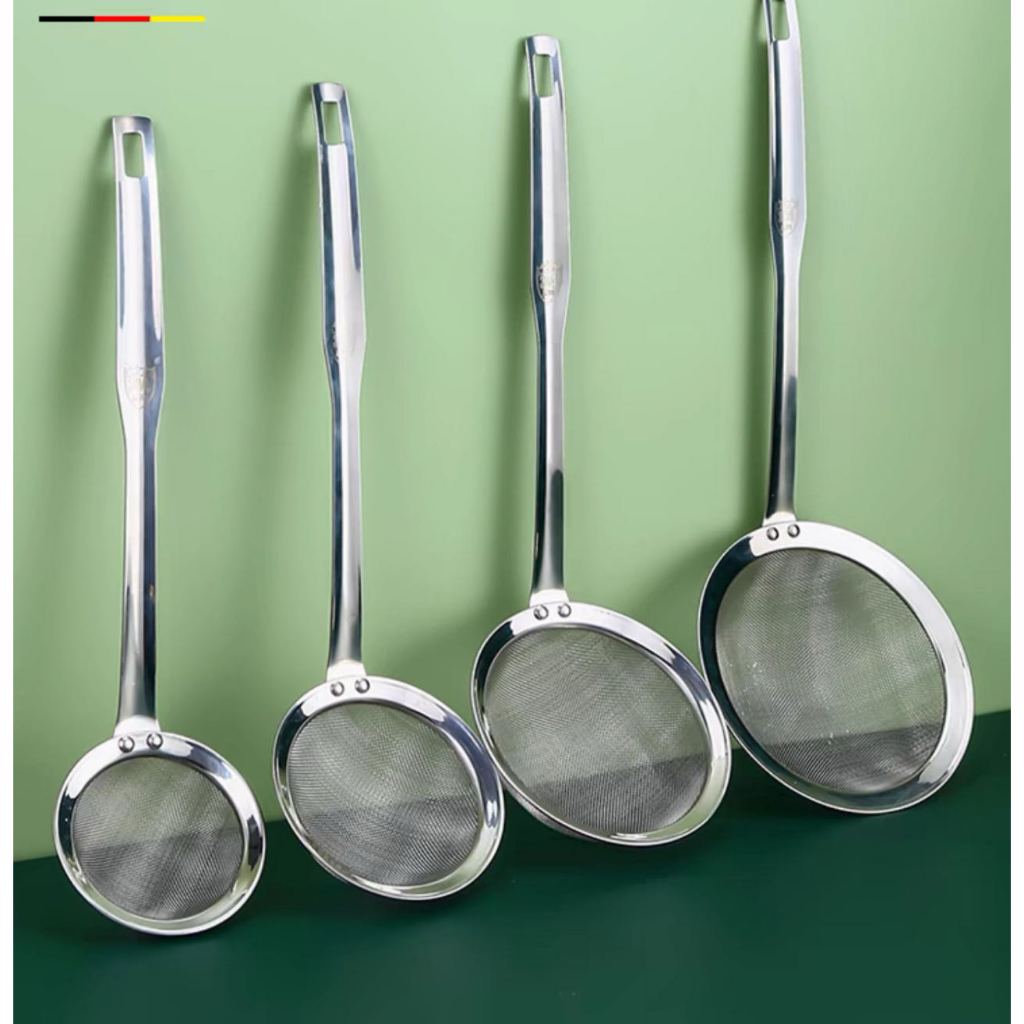 Stainless Steel Skimmer Colander Oil Sieve Leak Deep Pearl Strainer ...
