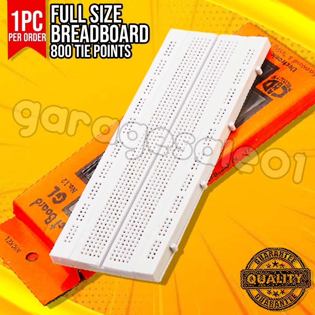 GS10 Full Size Breadboard 800 Tie Points Solderless for DIY Project ...