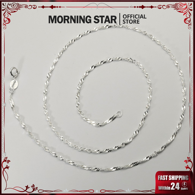 Morning Star Silver Ln167 92.5% Italy Silver Ladies' Simple Design ...