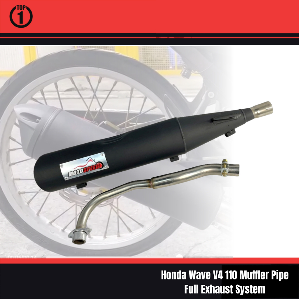 Top1 PH Muffler Pipe SET with Elbow For Honda Wave 110 V4 Motorcycle ...