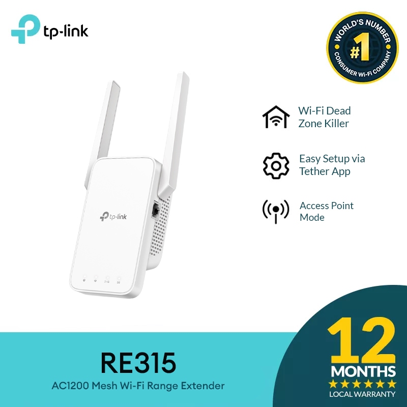Tp-Link RE315 AC1200 Mesh Wi-Fi Range Extender | Shopee Philippines Tp-Link RE315 AC1200 Mesh Wi-Fi Range Extender | Shopee Philippines