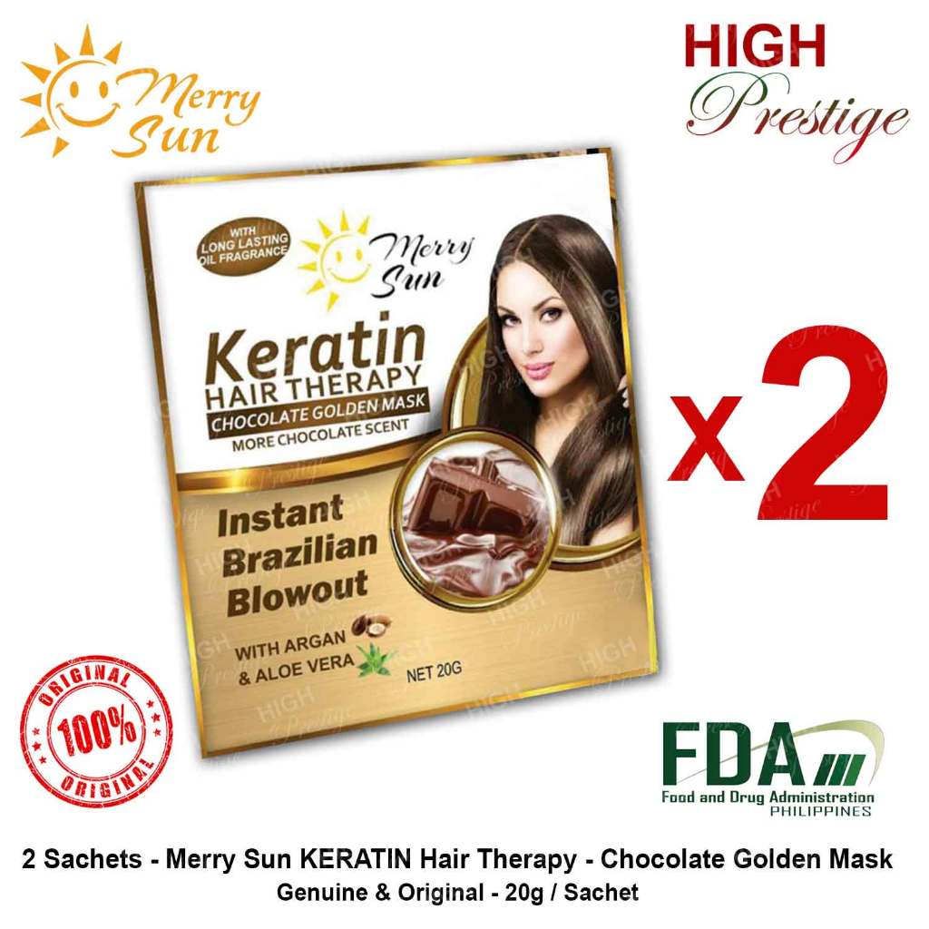 Merry Sun Keratin Hair Therapy Chocolate Golden Mask Chocolate Keratin ...