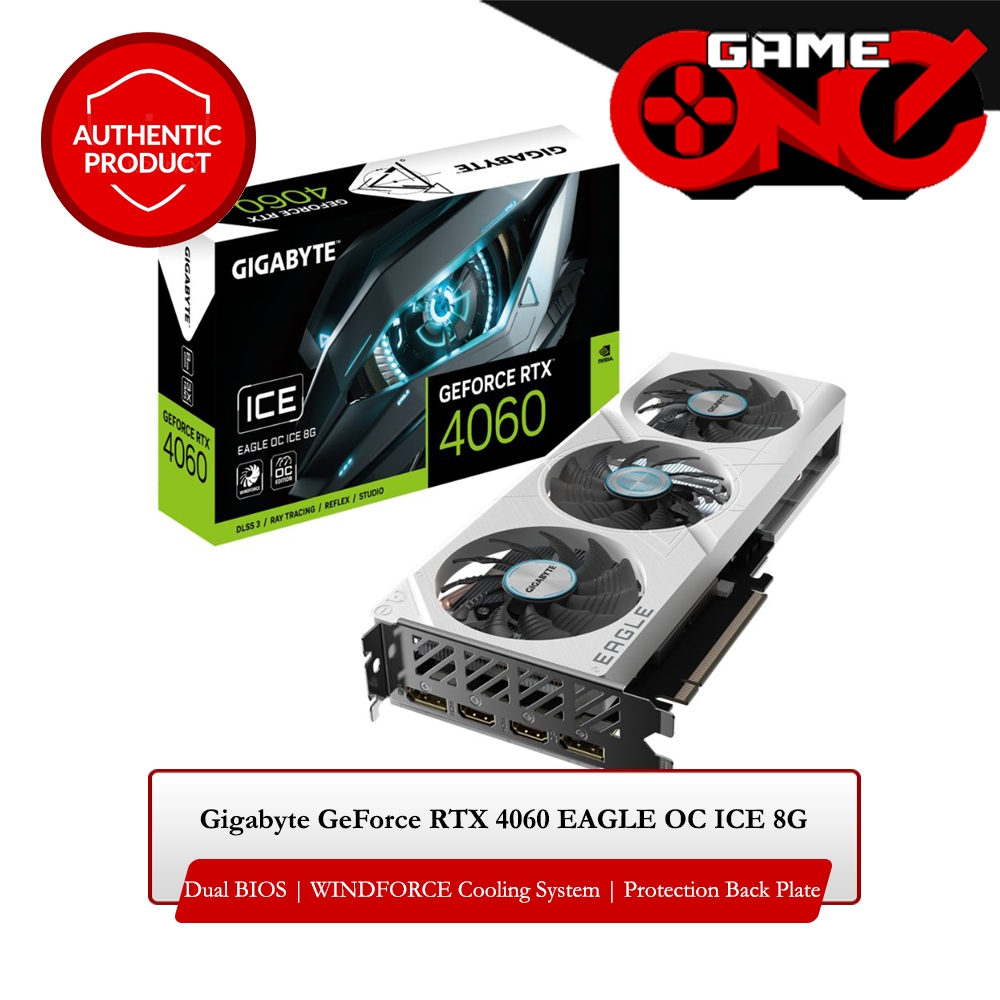 Gigabyte GeForce RTX 4060 EAGLE OC ICE 8G Graphics Card | Shopee ...