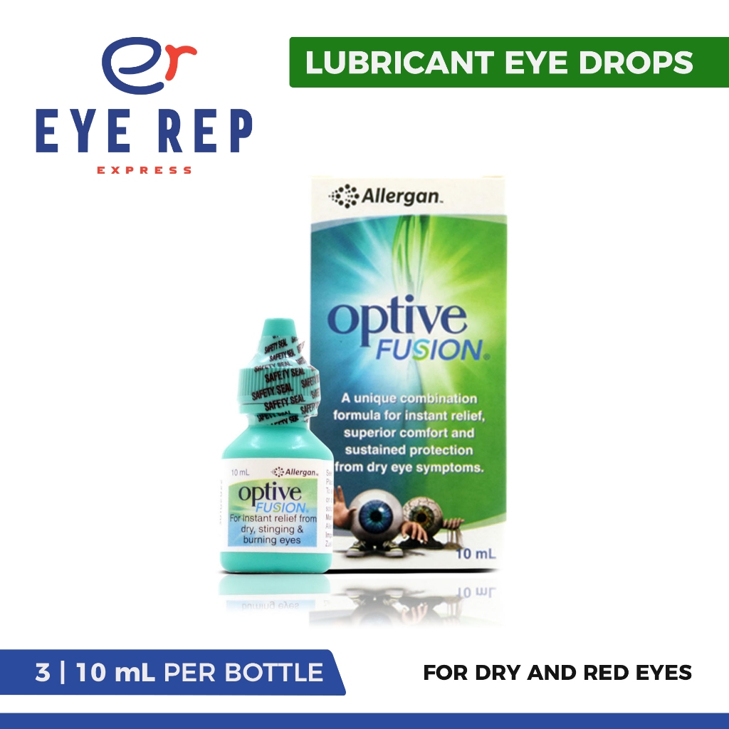 Optive Fusion Lubricant Eye Drops for Dry and Red Eyes (3ml/10ml) | EYE ...