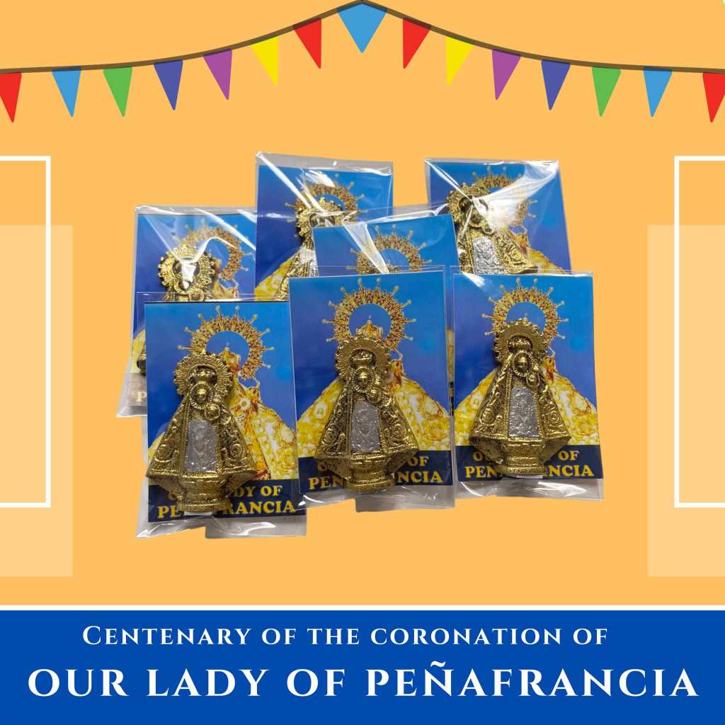 Our Lady of Peñafrancia Pocket Size Image Figurine Flat with Stampita ...