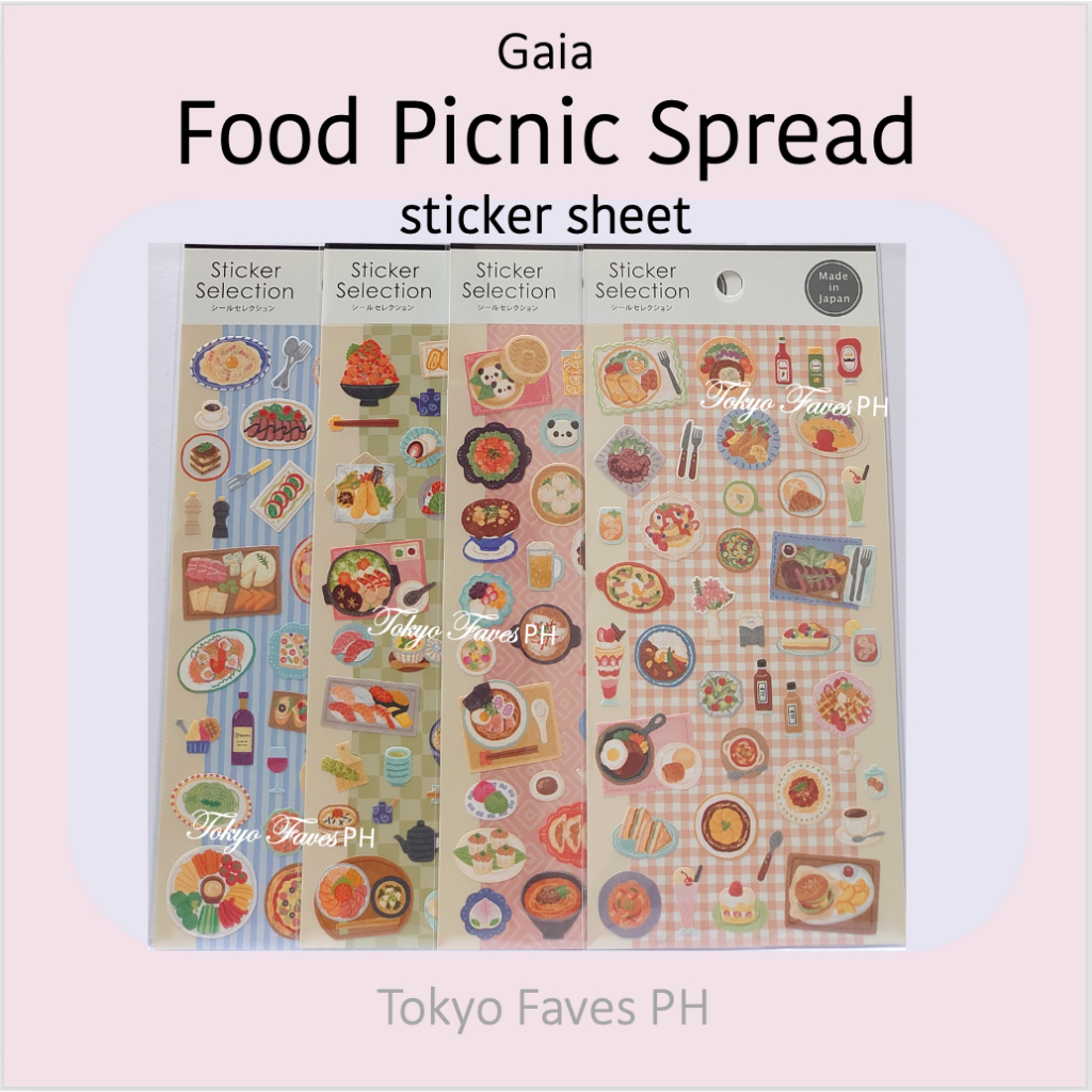 Daiso Sticker Selection Country Food Theme Mogu Mogu Sticker Sheet ...