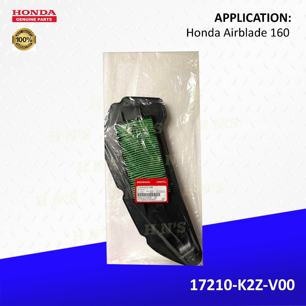 Honda Genuine Air Filter for Honda Airblade 160 ( PN: 17210-K2Z-V00 ...