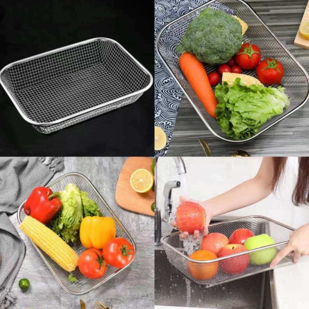 Grid Colander Basket Stainless Steel | Shopee Philippines