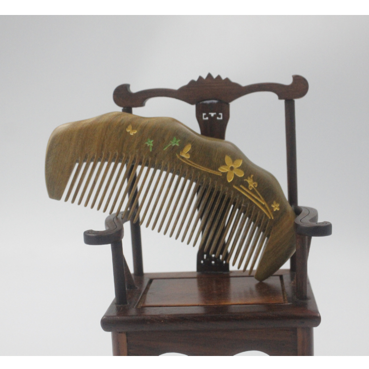 Hua Mulan C13-5 Green Sandalwood Engraved Comb | Shopee Philippines