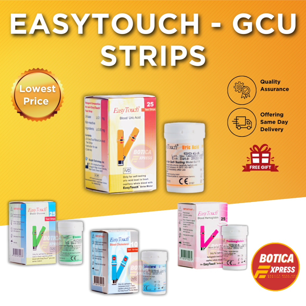 ALL Easytouch Strips | GCU & Mini | Uric Acid , Glucose, Cholesterol ...