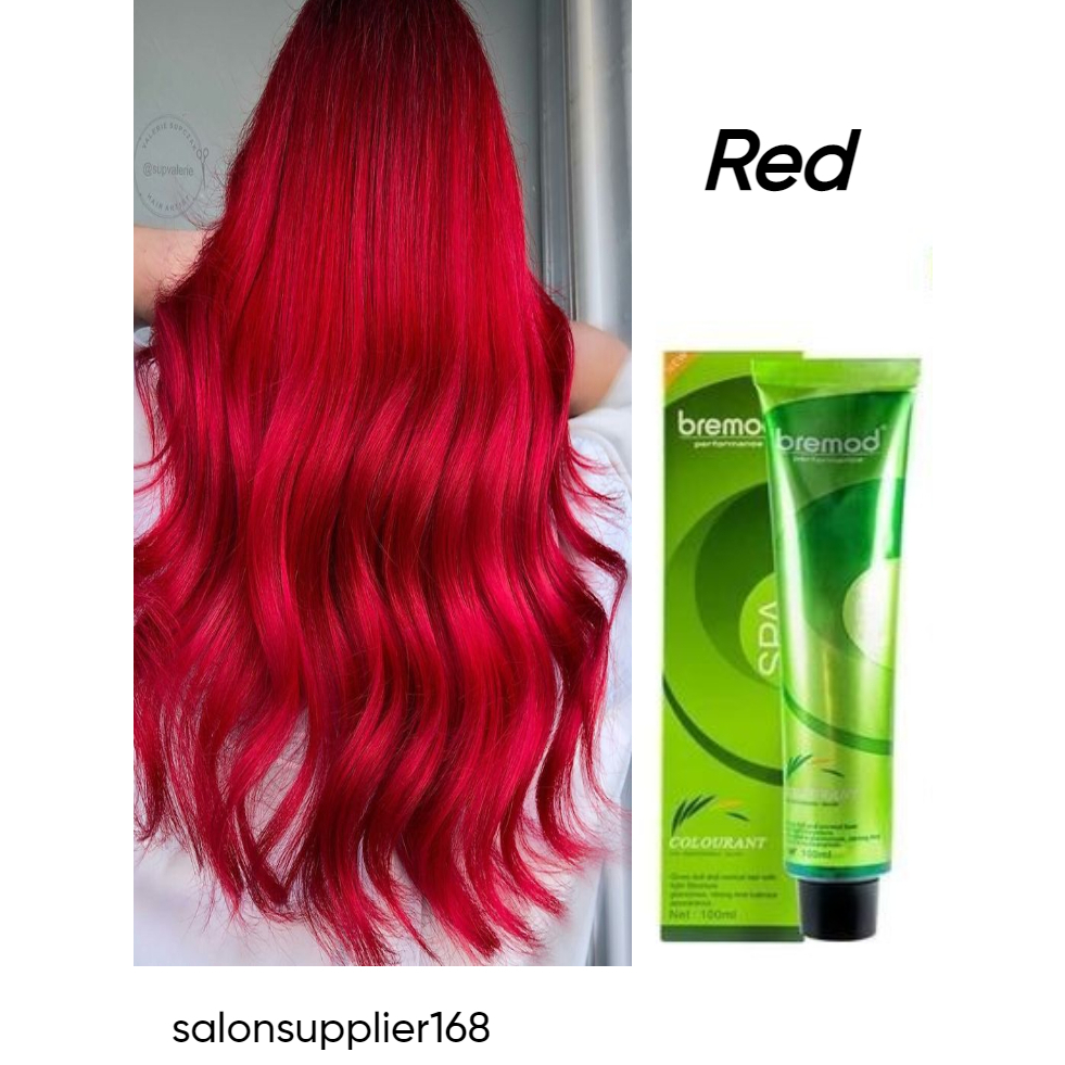 Bremod Hair Color 0.45 RED 100ML WITH Oxidizer Small 100ML | Shopee ...