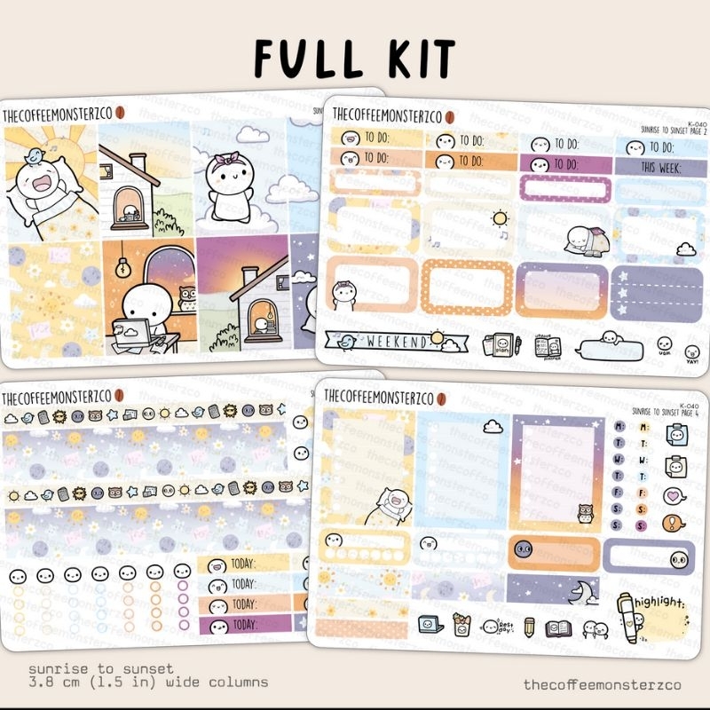 The Coffee Monsterz Co Sunrise To Sunset - Full Kit (4 pages) | Shopee ...
