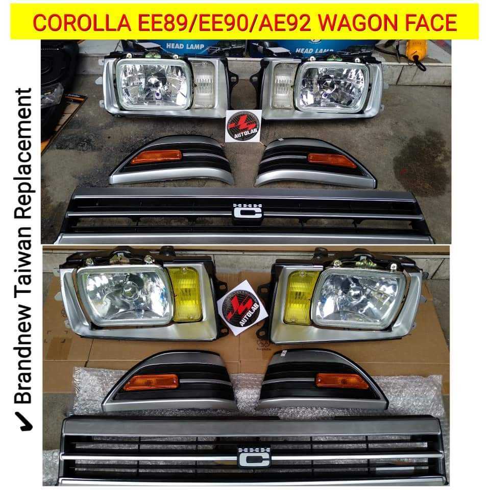 Corolla EE90/AE92 Small Body 3-LINER WAGON FACE (COMPLETE SET) | Shopee ...