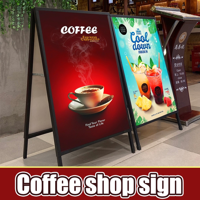 Foldable banner stand Shop door sign Single and double sided easy to ...