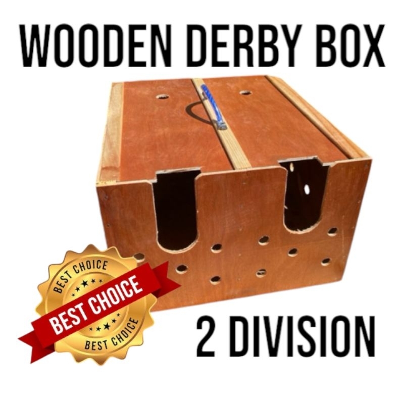 Wooden Derby Box 2 Division / Single type Kulungan ng Manok | Shopee ...