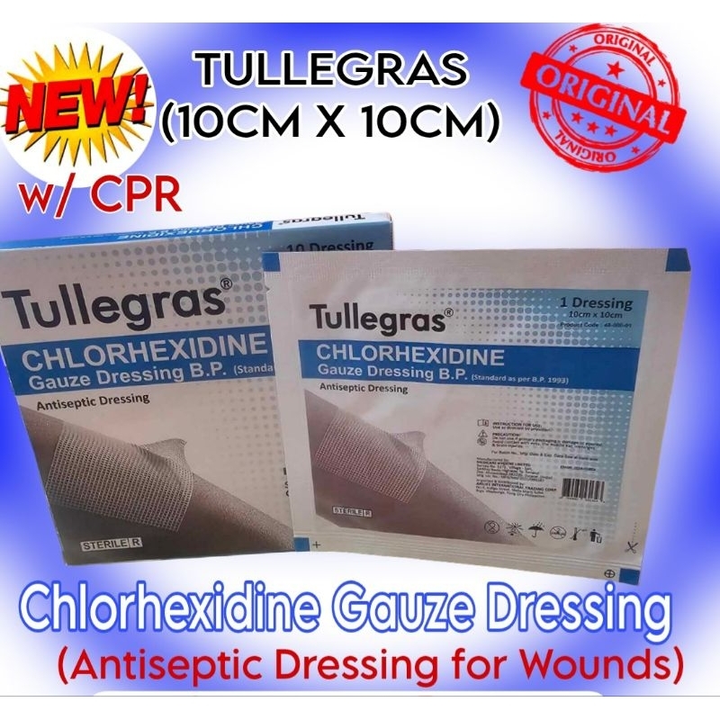 Tullegras Wound Gauze Dressing (Chlorhexidine) Antiseptic dressing ...
