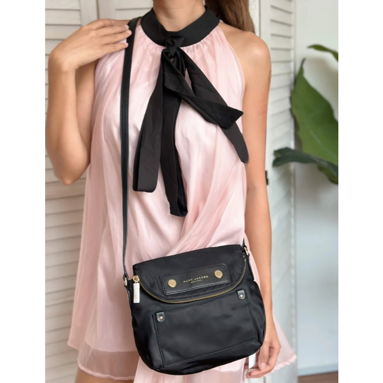 ORIG PRELOVED MJ Preppy Nylon Mini Natasha Crossbody Bag Black | Shopee ...