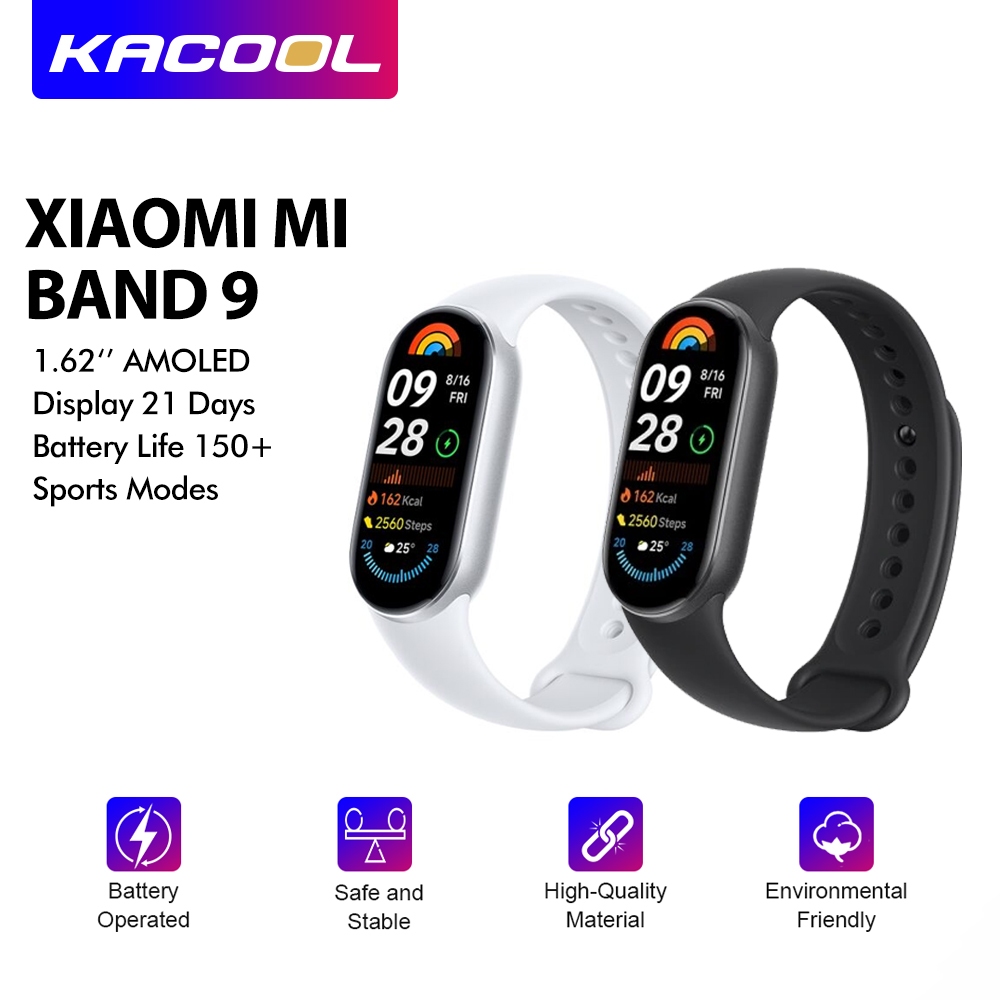 Xiami Smart Band 9 1.62‘’ AMOLED Display 21 Days Battery Life with 150 ...
