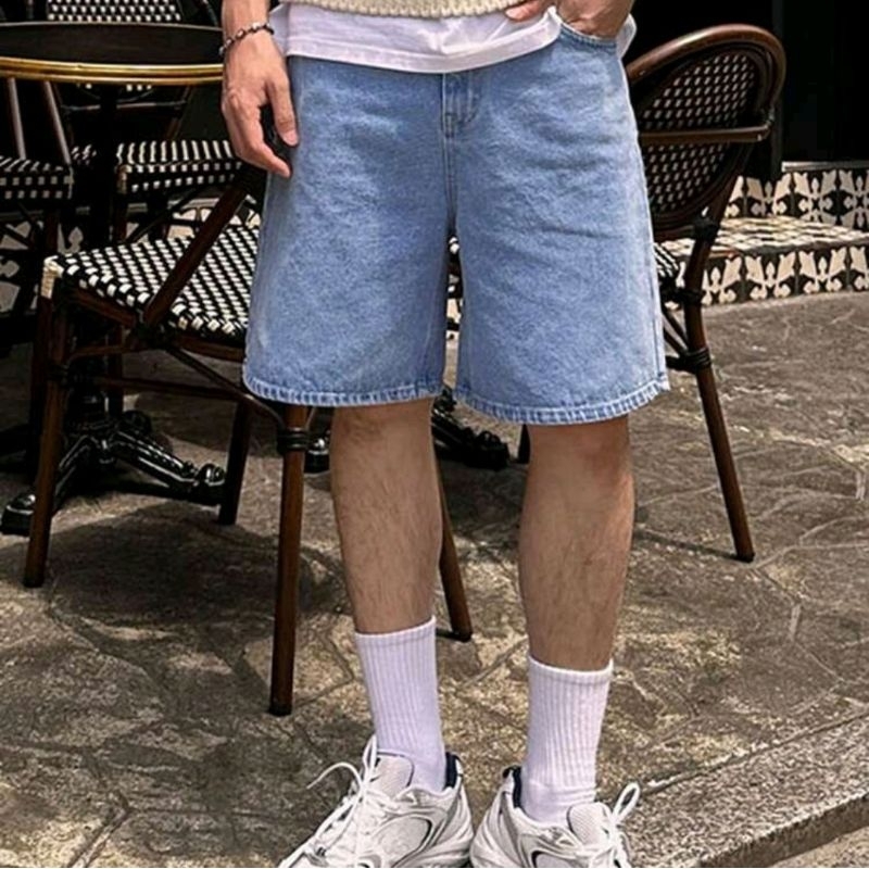 LOOSE JORTS SHORTS FOR UNISEX PURE DENIM FABRIC | Shopee Philippines