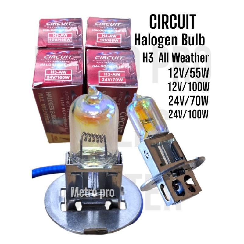 Circuit Halogen Bulb H3 (All Weather )12V Or 24V Osaka Japan | Shopee ...