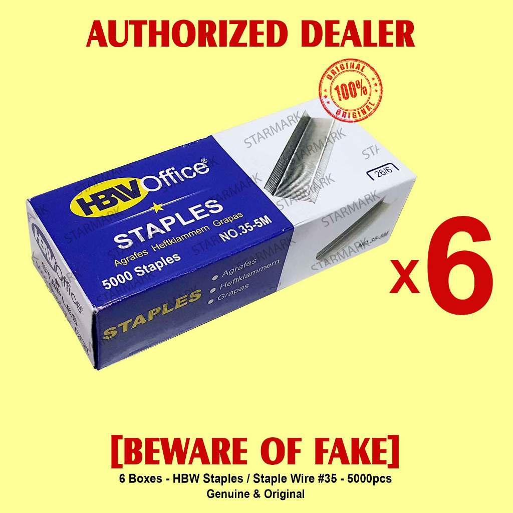 HBW Staple Wire No. 35 #35 Staples Wires Stapler Staplers 5000's per ...