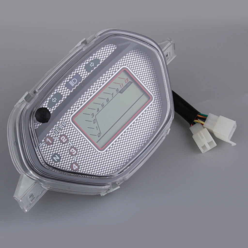 7 Colors Backlight LCD Speedometer For Honda Wave Alpha 100 EX5 Class1 ...