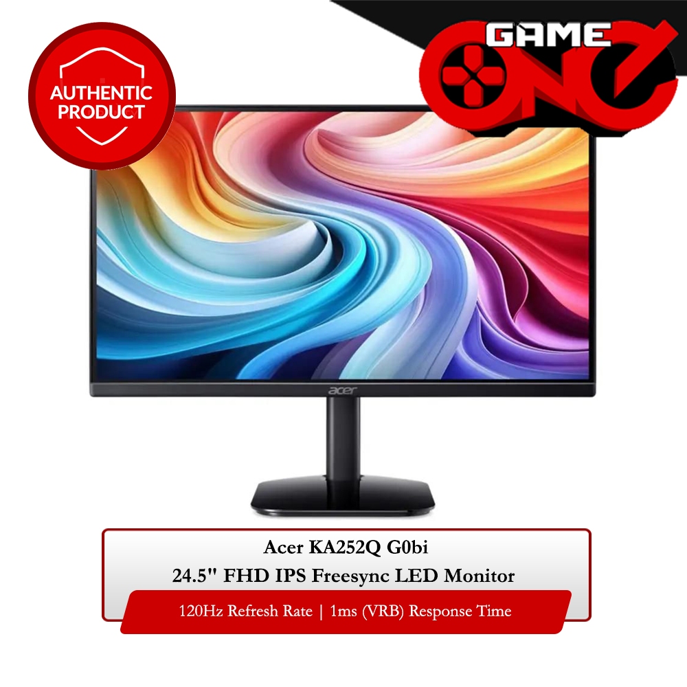 Acer KA252Q G0bi 24.5" FHD IPS Freesync LED Monitor [120Hz] | Shopee ...