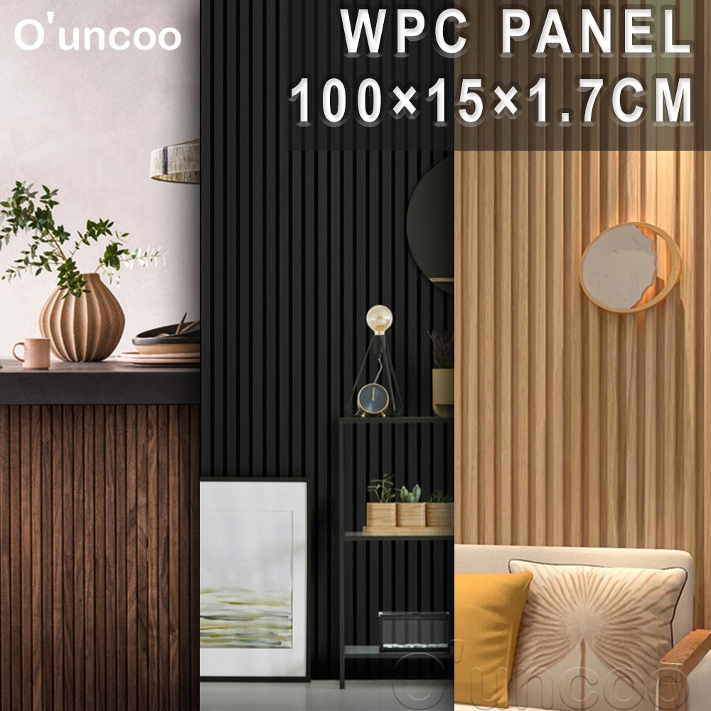 O'uncoo Wall Panel WPC Wall Decoration Grain TV Background Wallboard Waterproof Outdoor Indoor ...