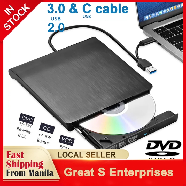 External DVD Optical Drive USB3.0 CD Player CD Rom DVD Writer Reader ...