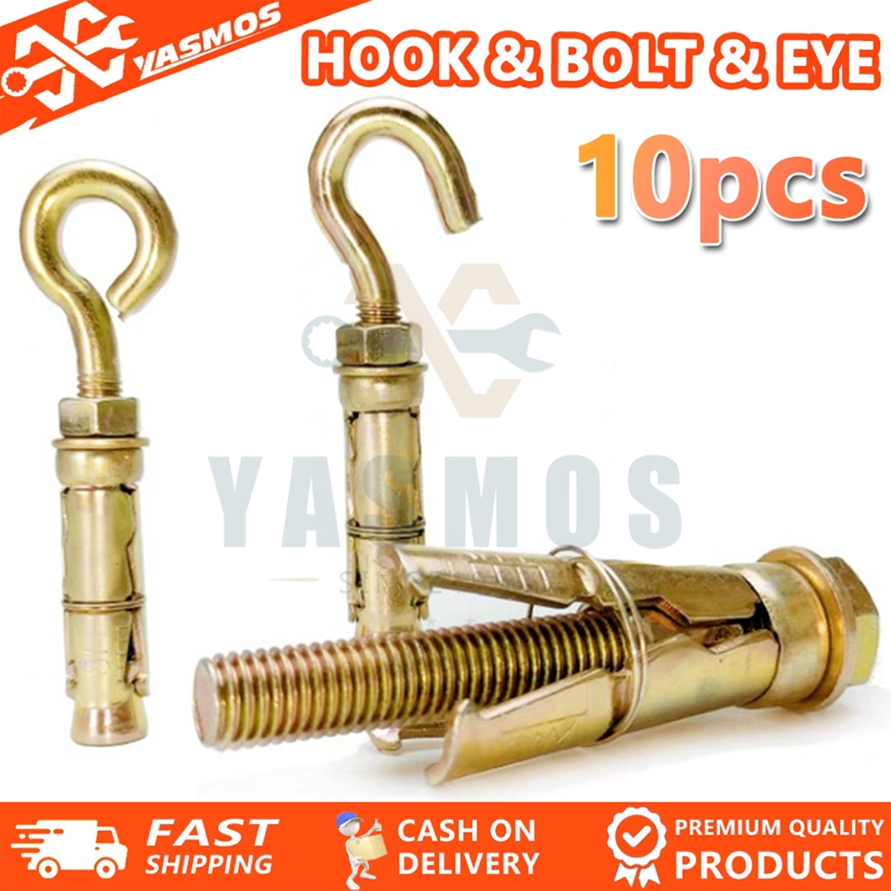 10pcs Expansion Bolt Fix Bolt Type Eye Type Hook Fix Anchor Shell ...