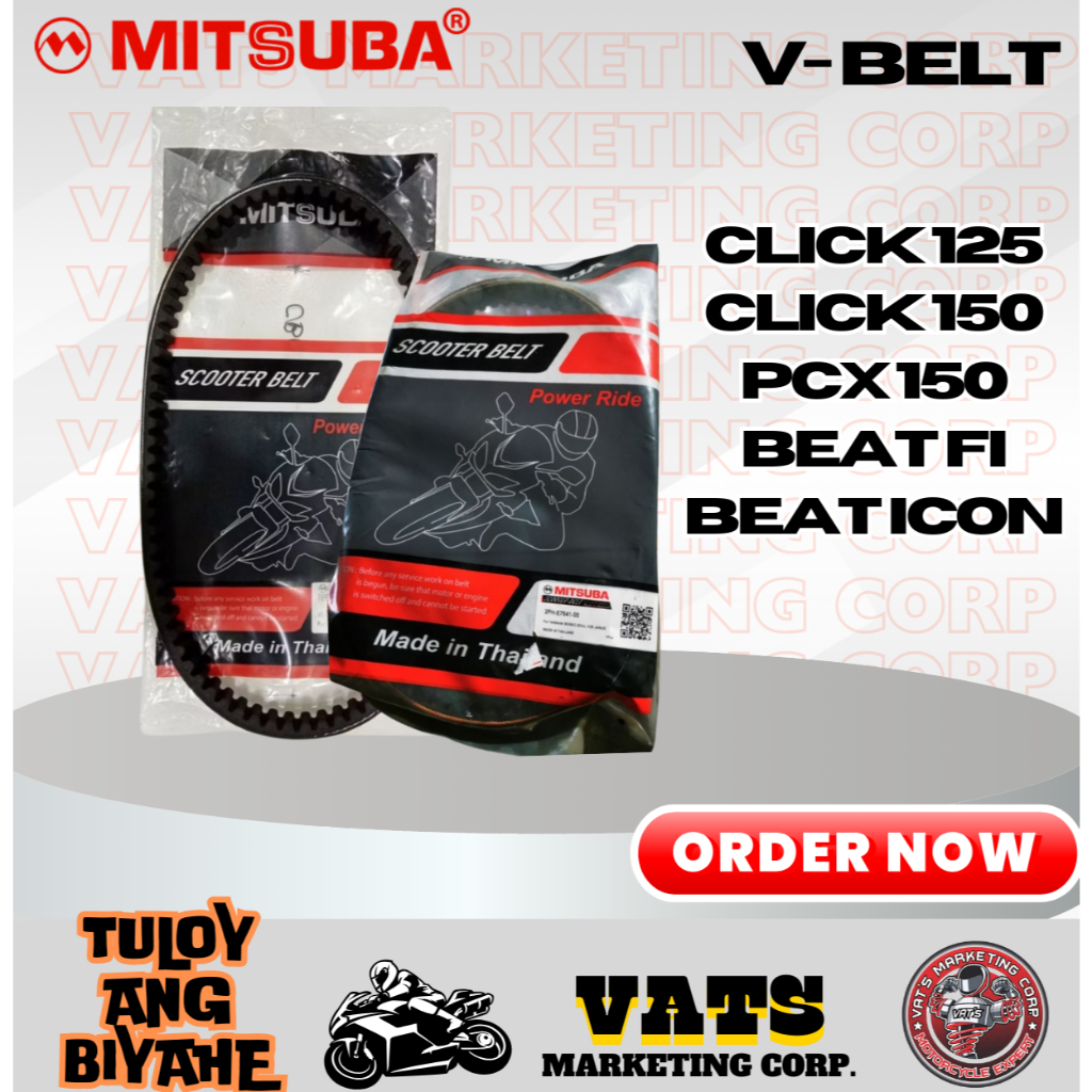 MITSUBA V-BELT FOR CLICK 125/150, PCX 150, BEAT FI, BEAT ICON | Shopee ...