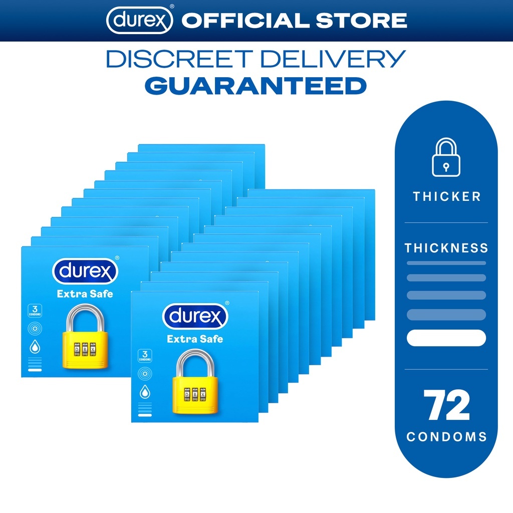 Durex Extra Safe Protection Rubber Latex Condoms 3s (Set of 24 - 72 ...