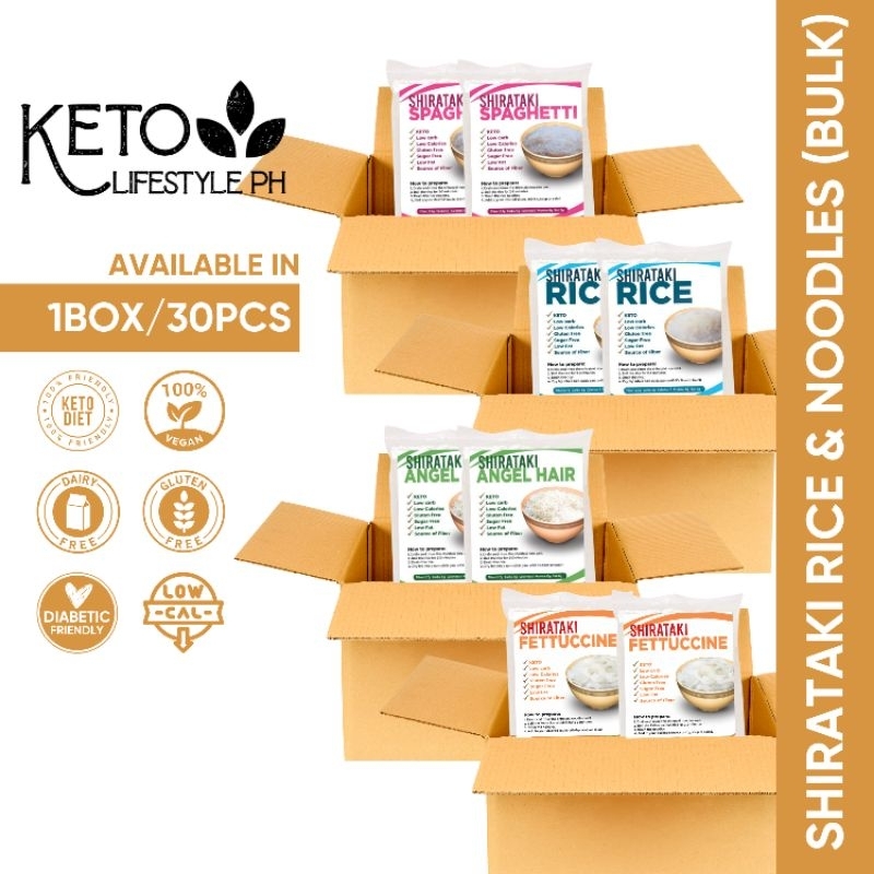 Shirataki Rice and Noodles 1 BOX/30 Packs (WHOLESALE PRICE) | Shopee ...