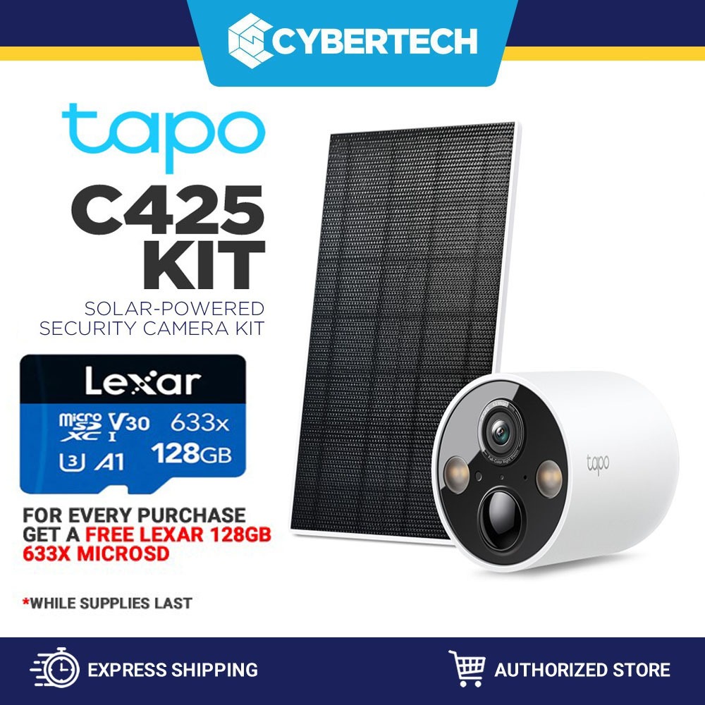 Cybertech TP-Link Tapo C425 KIT Solar-Powered Security Camera Kit | Shopee Philippines
