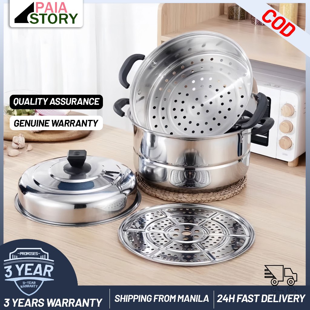 COD Japanese 3 Layer Stainless Steel Steamer For Induction Cooker Gas ...