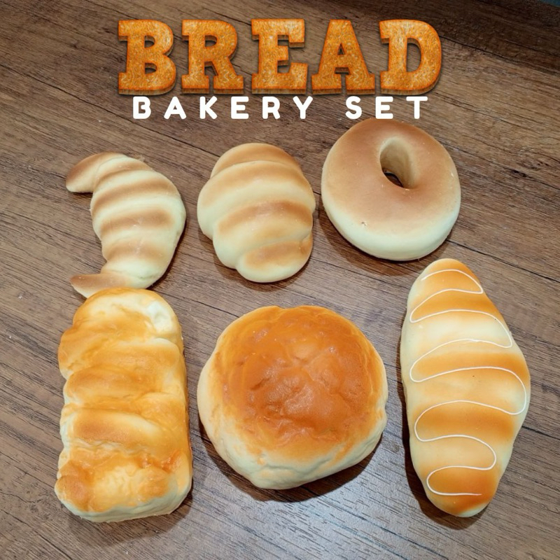 Bread Bakery Set 6pcs Squishy Bread Pretend play toys Children Soft ...