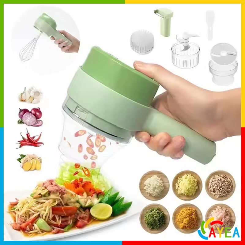 Handheld Multifunctional electric Vegetable slicer Pounding Garlic ...