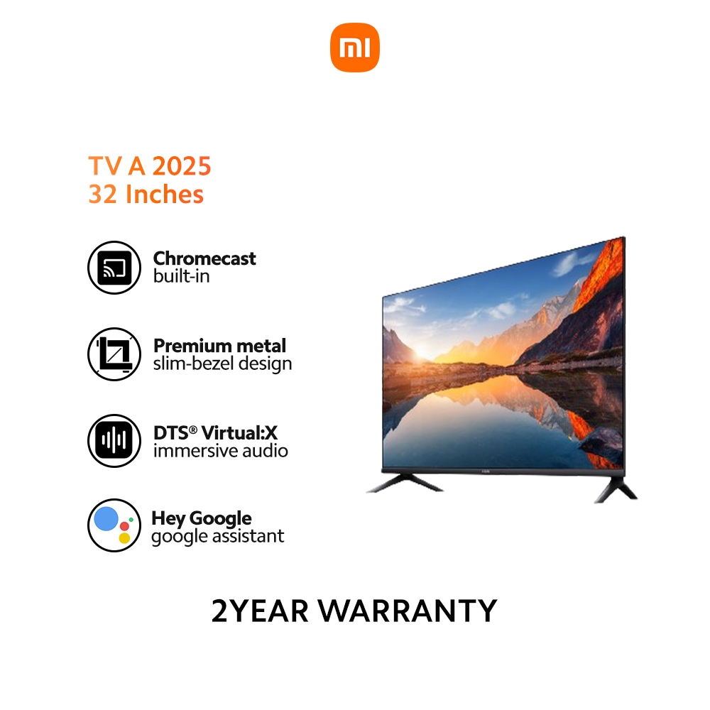 Xiaomi TV A 2025 32 Inch Dolby Audio™, DTS:X, DTS Virtual:X Premium ...
